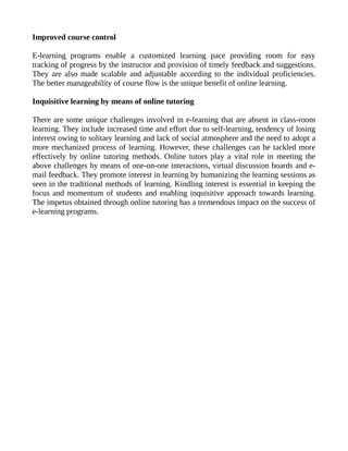 E-Learning is Here to Stay! | DOC | Internet | Computing