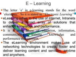 E learning | PPTX