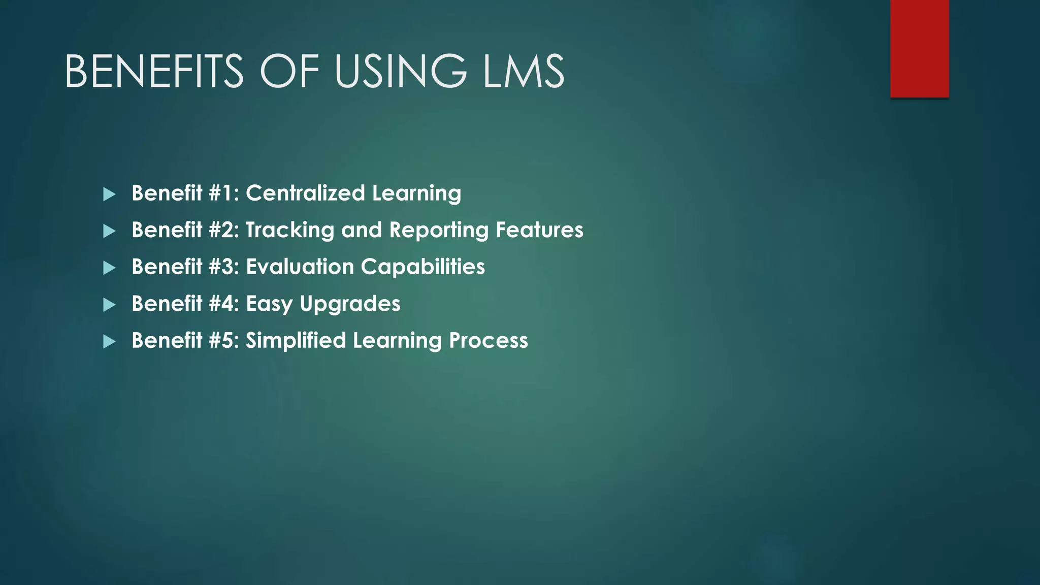 E learning management system