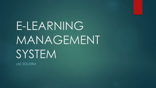 E learning management system | PPTX