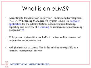e-Learning Management Systems | PPTX