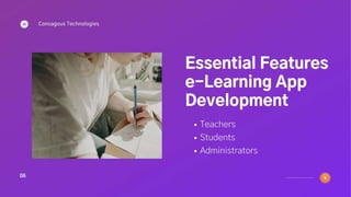 E learning mobile app development | PPTX | Online Education | Education