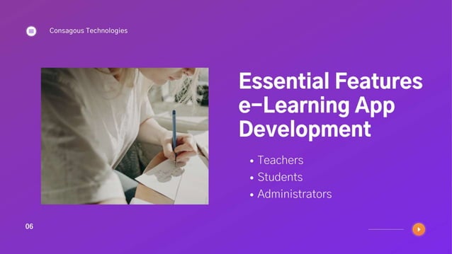 E learning mobile app development | PPTX | Online Education | Education