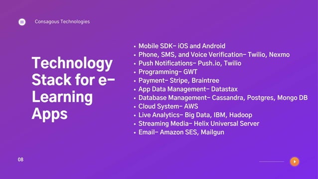 E learning mobile app development | PPTX | Online Education | Education