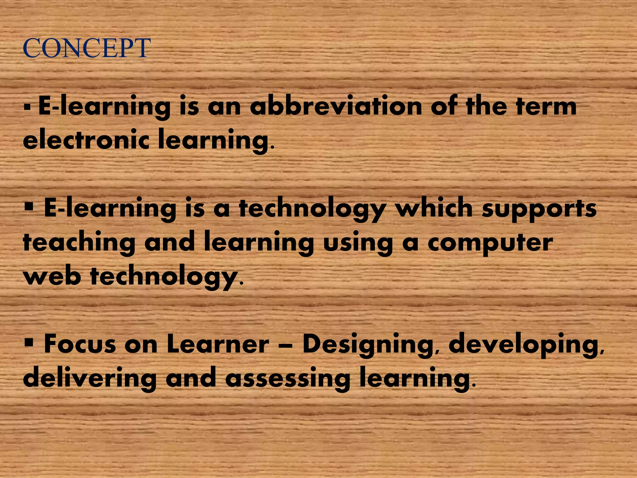E - learning ppt | PPTX