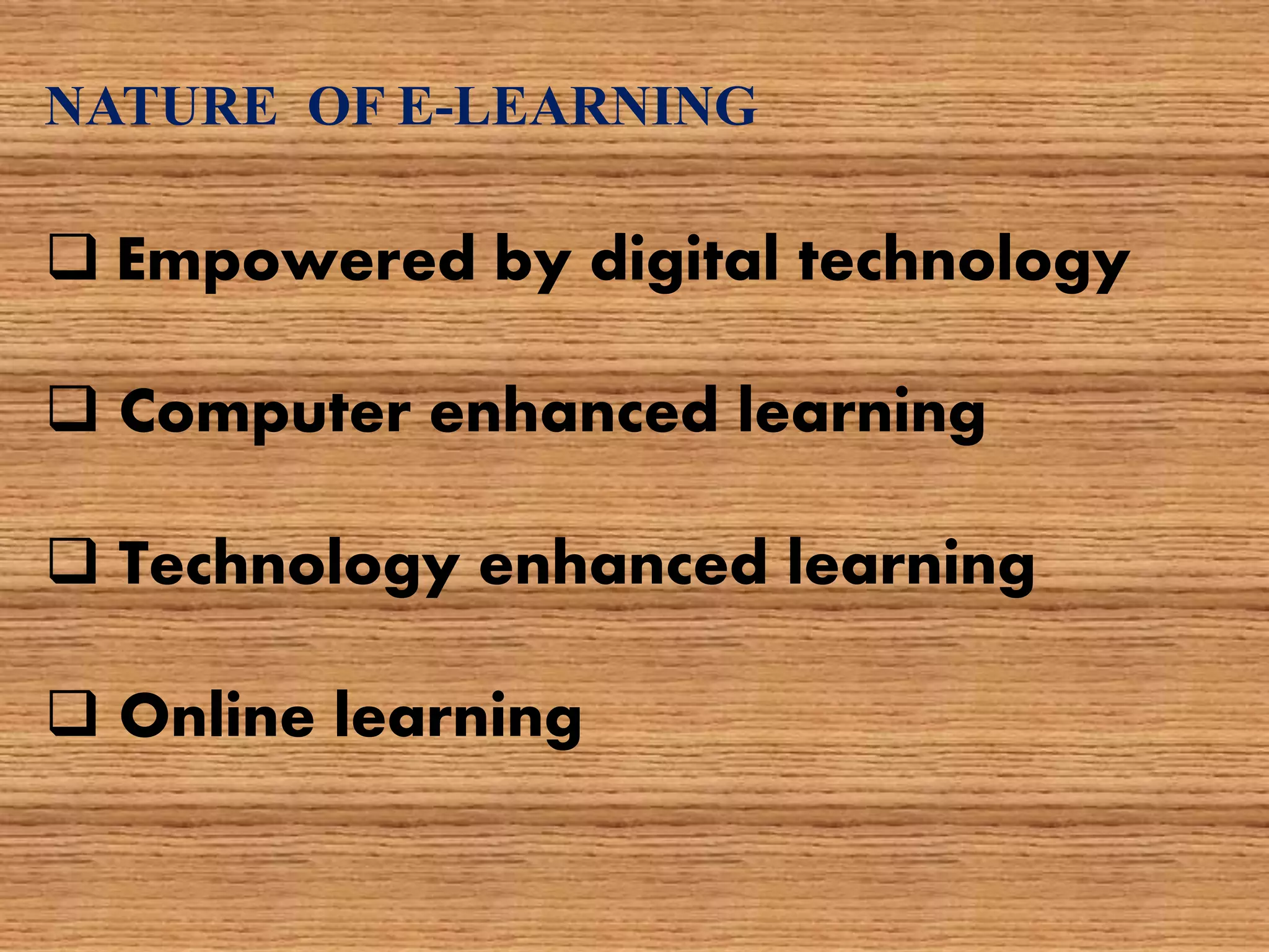 E - learning ppt | PPTX