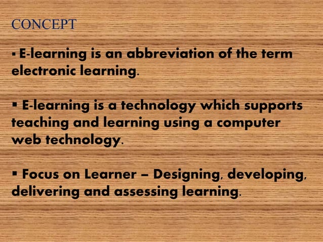 E - learning ppt | PPTX | Online Education | Education