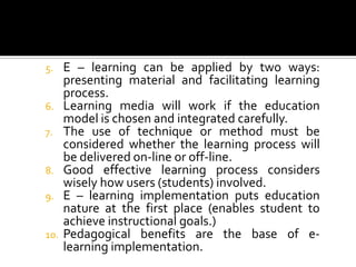 E learning presentation | PPTX | Internet | Computing