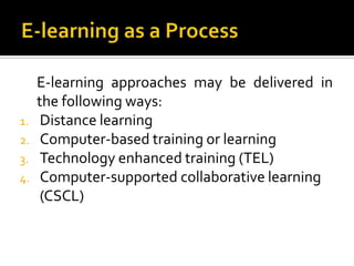 E learning presentation | PPTX
