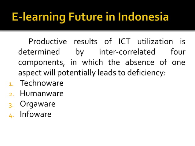 E learning presentation | PPT