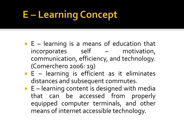 E learning presentation | PPT