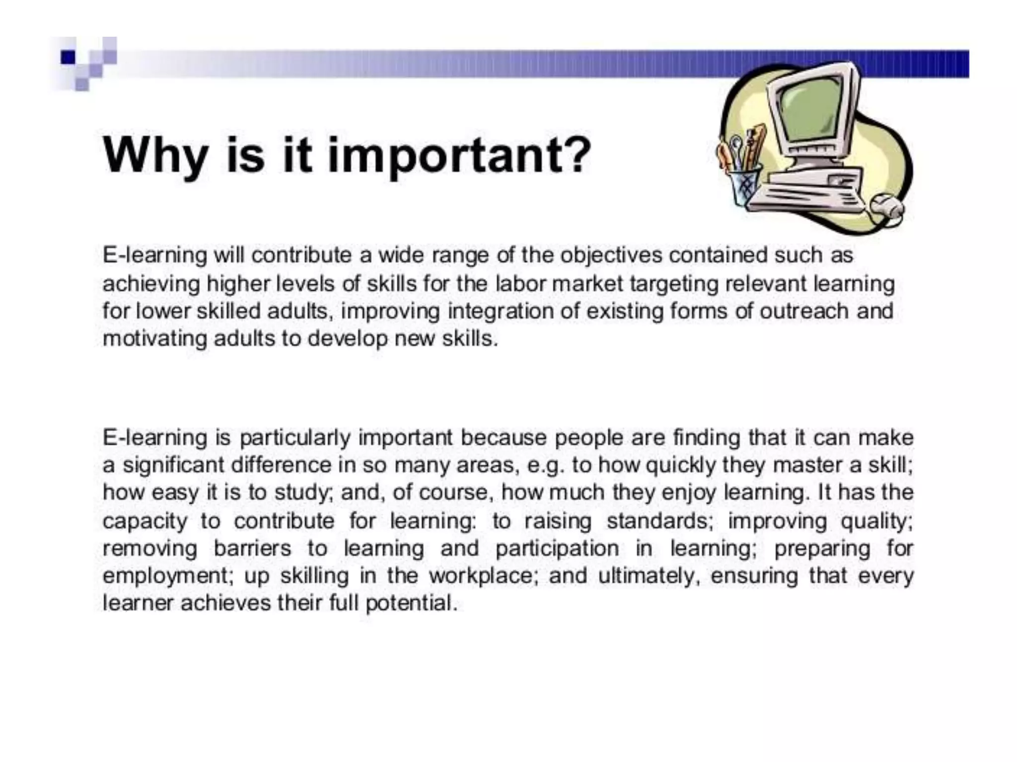 IMPORTANCE OF E-LEARNING | PPT