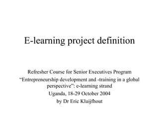 E learning project definition | PPT