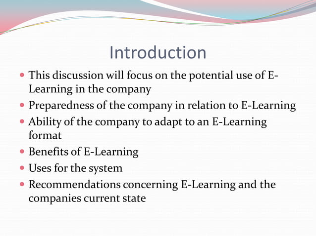 E learning proposal | PPTX