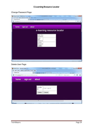 E learning resource Locator Project Report (J2EE) | PDF