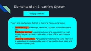 A theoretical framework for E - learning | PPTX
