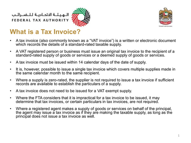 Tax invoices and credit notes requirements | PPT