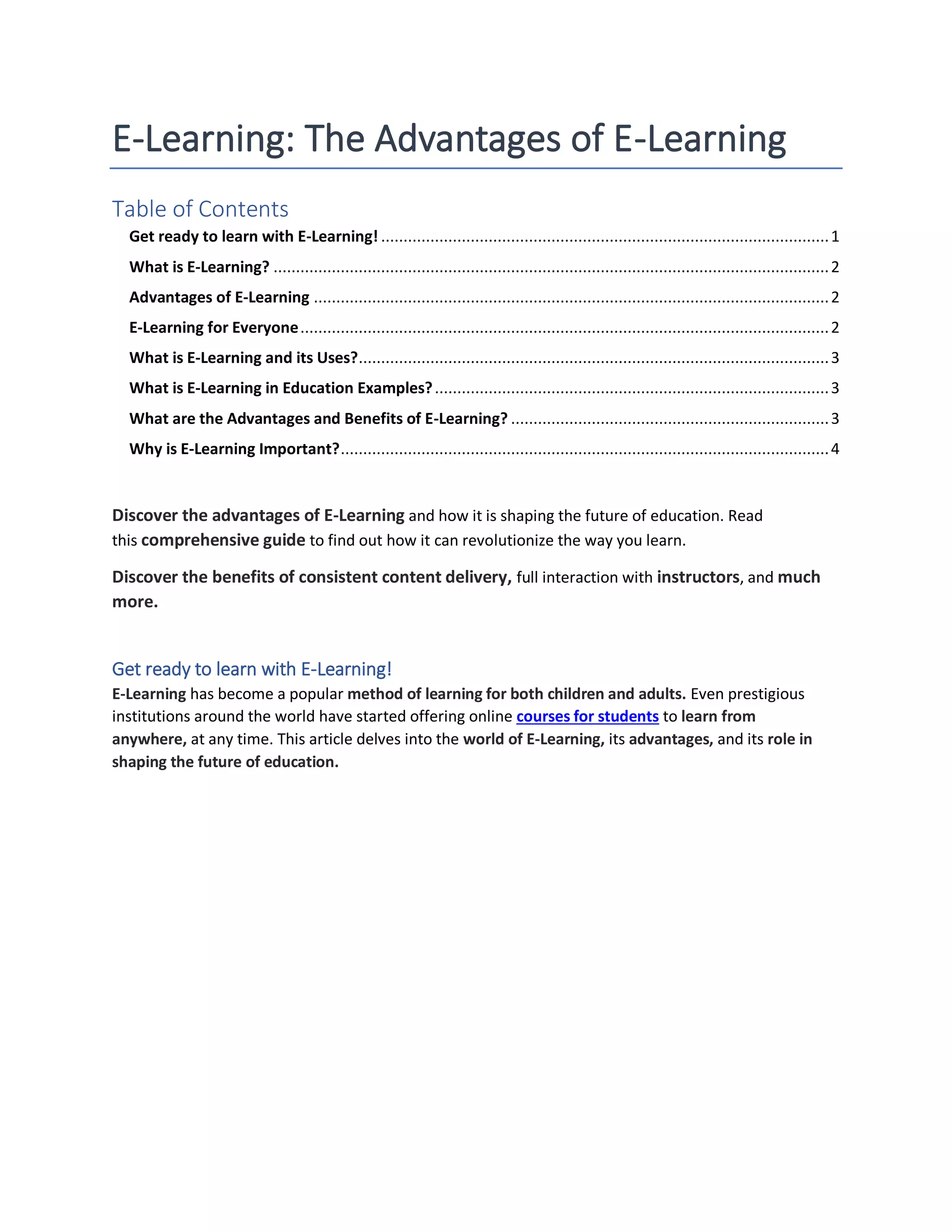 E-Learning The Advantages of E-Learning.pdf