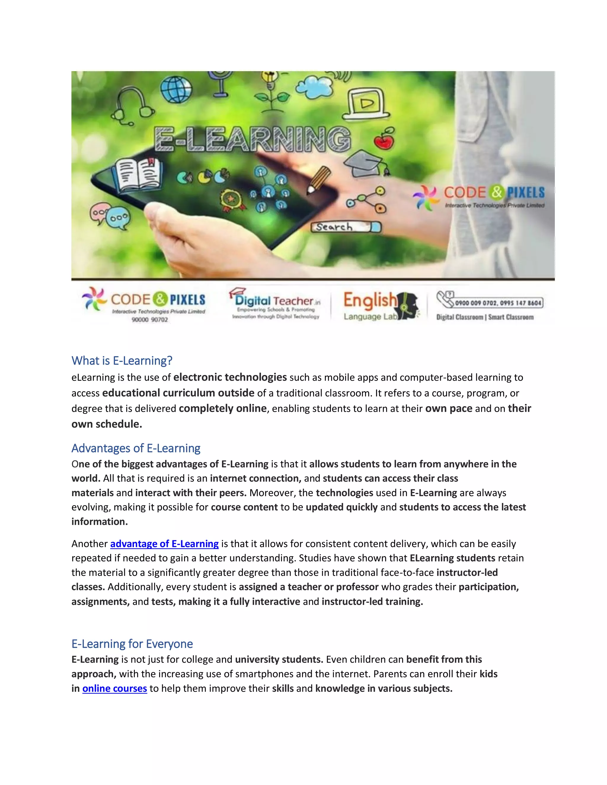 E-Learning The Advantages of E-Learning.pdf