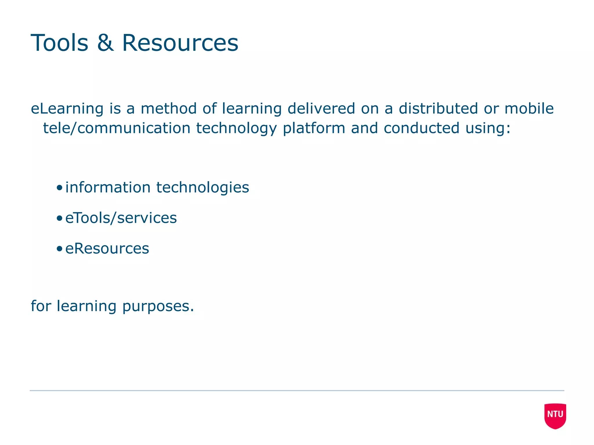 E learning tools - an overview | PPT