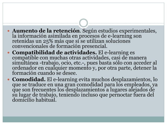 E learning ventajas y desventajas | PPT