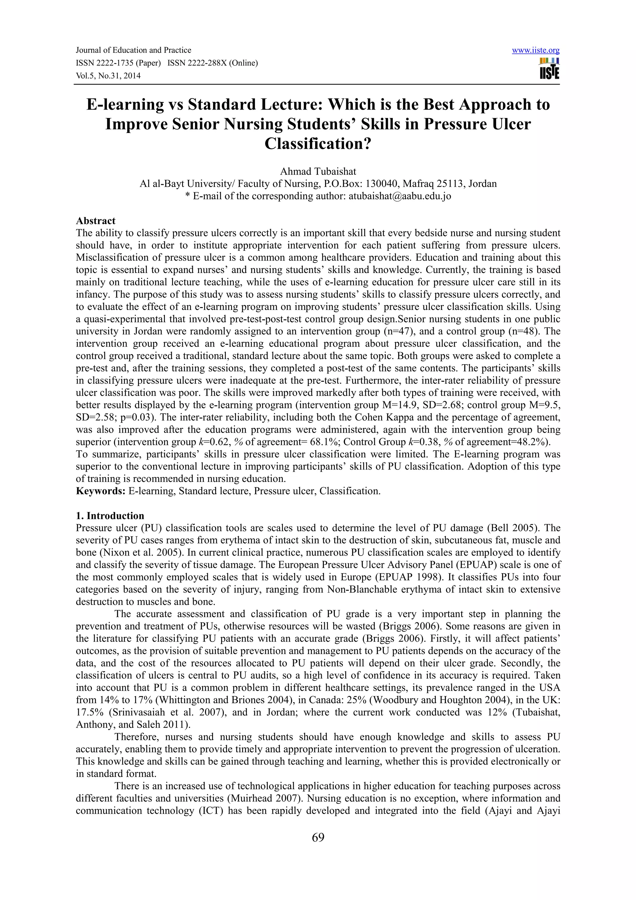 E learning vs standard lecture-which is the best approach to improve ...