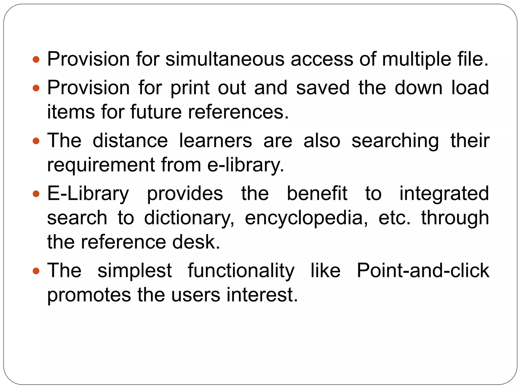E library in the 21st century | PPTX