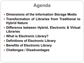 E library in the 21st century | PPTX