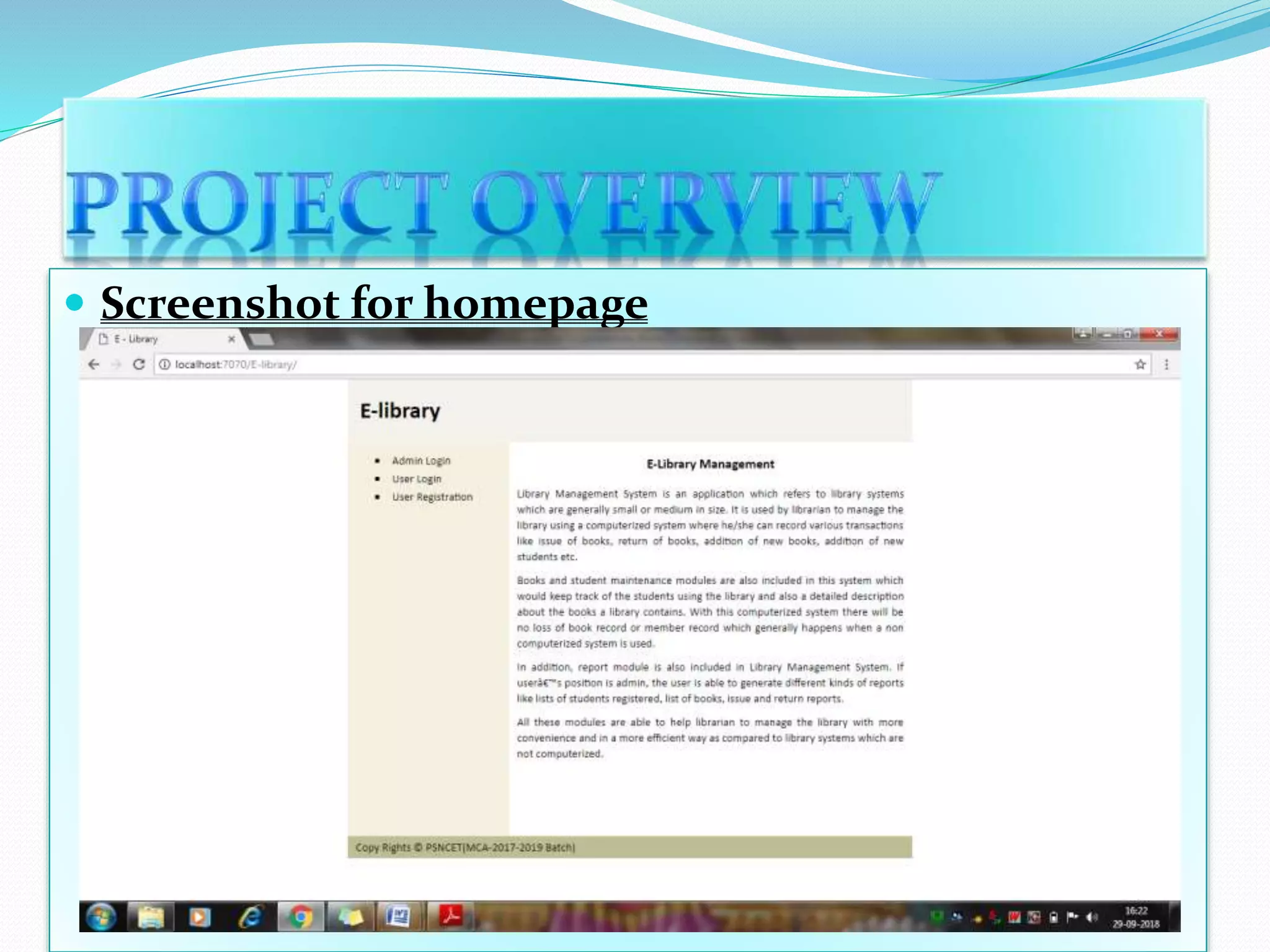 E library management system | PPTX