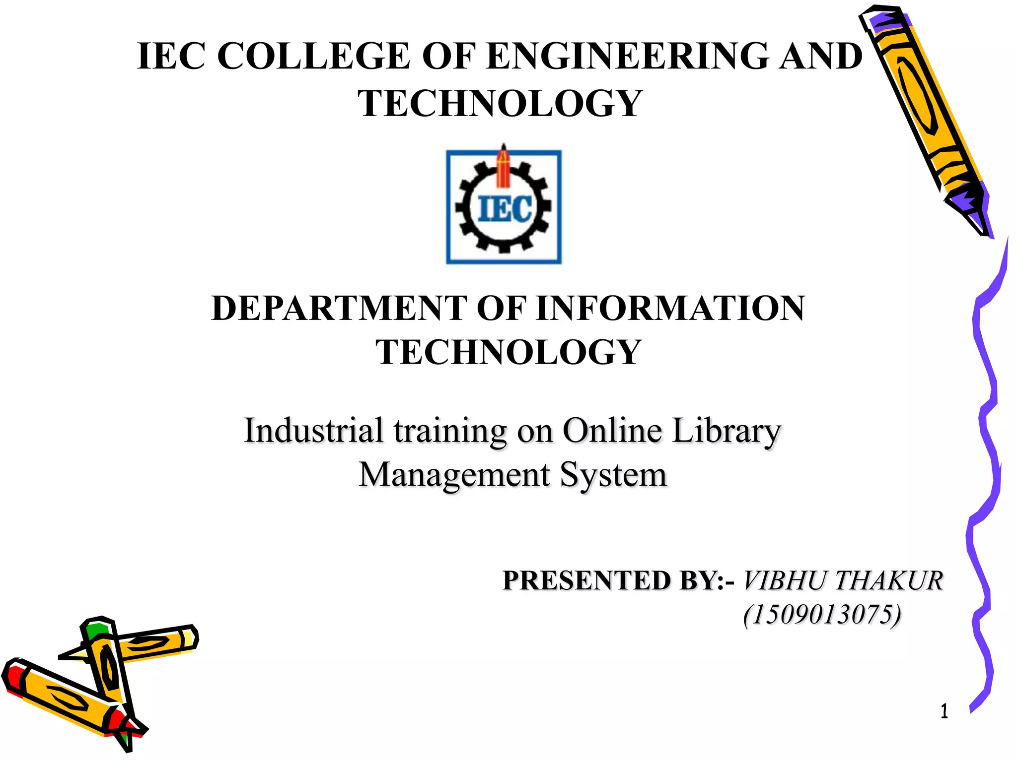 E library management system | PPT