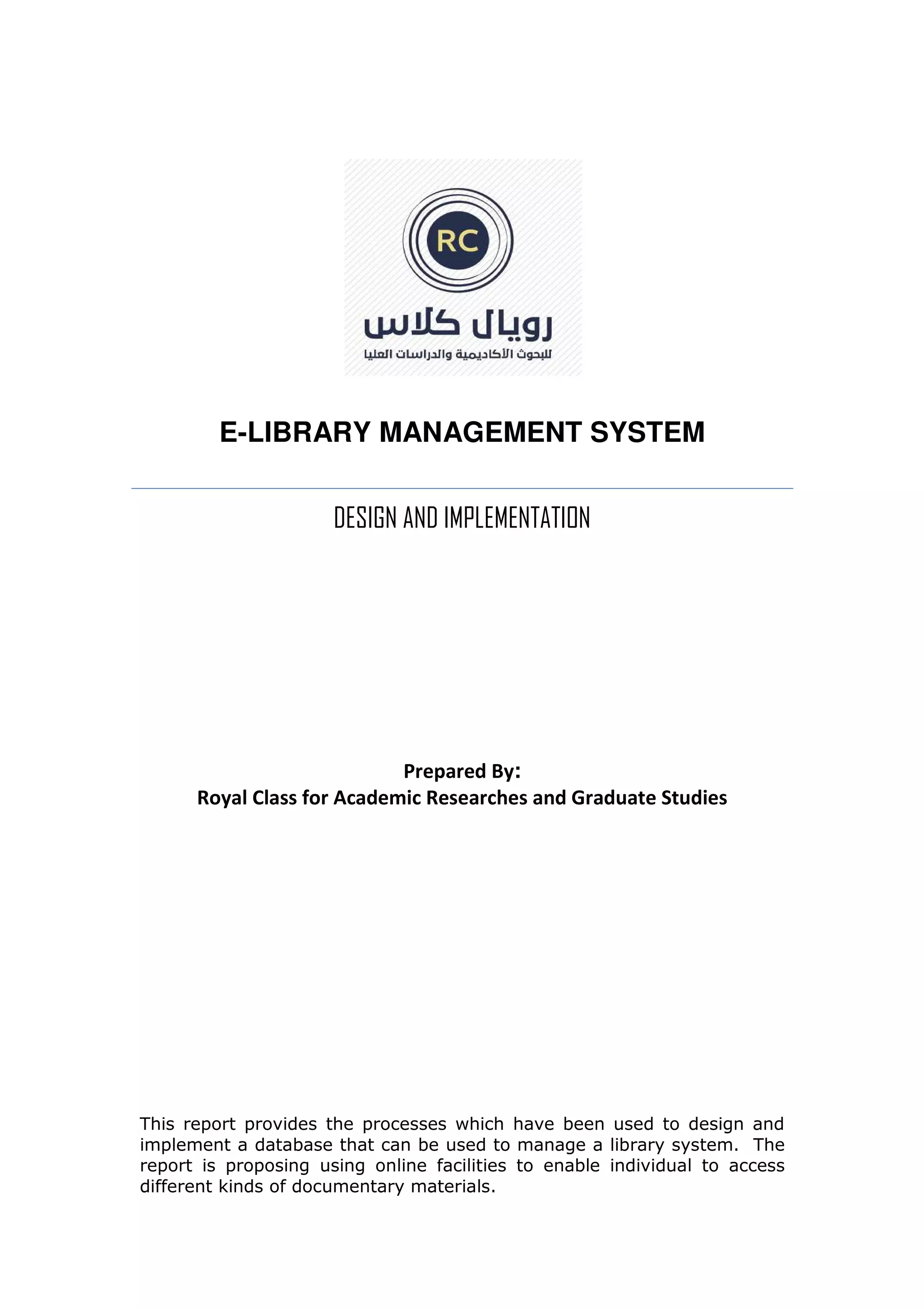 E-library mangament system | PDF
