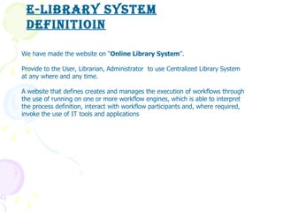 E library system | PPT