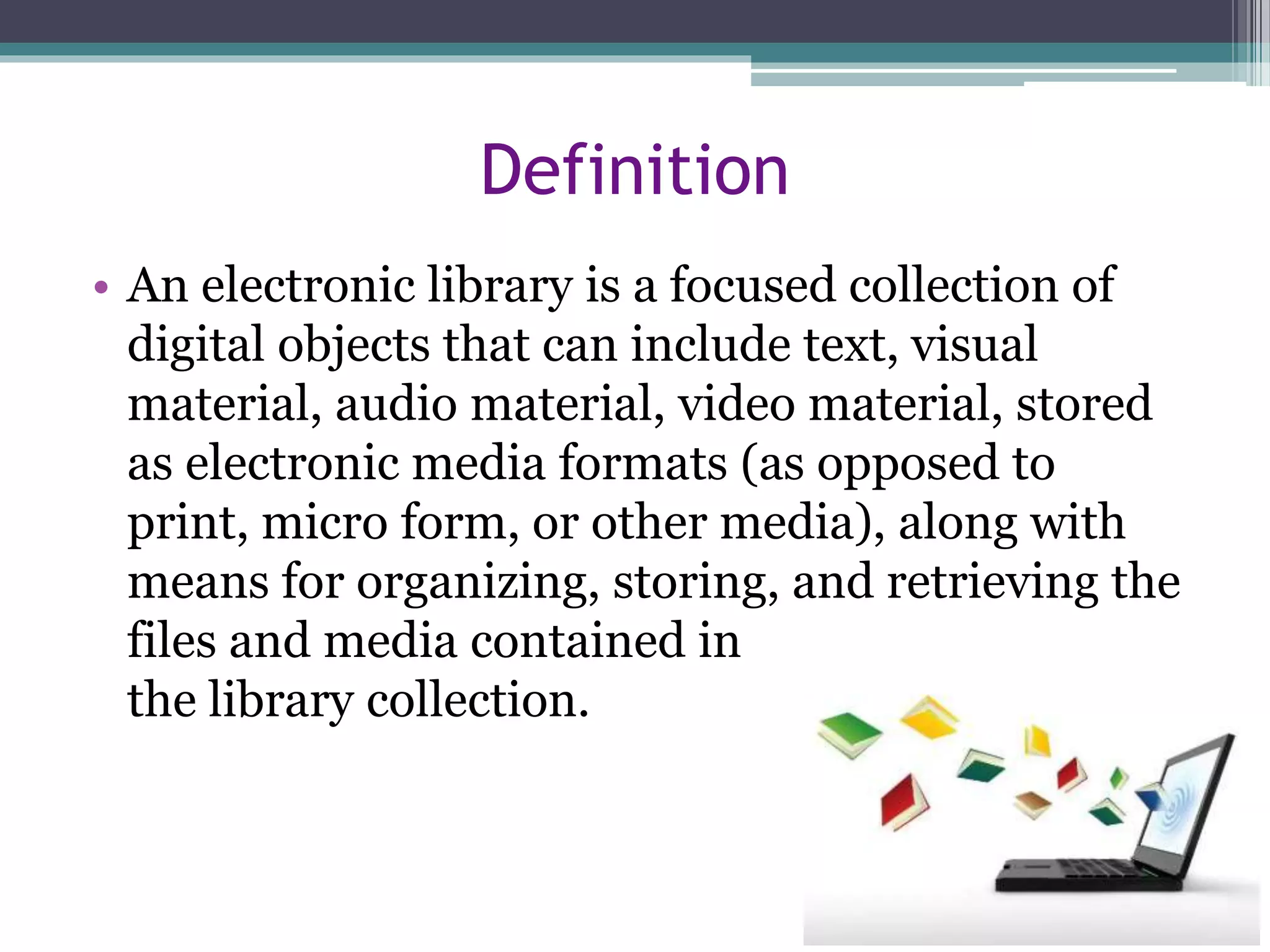 E library presentation | PPTX