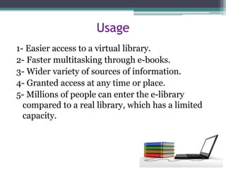 E library presentation | PPTX