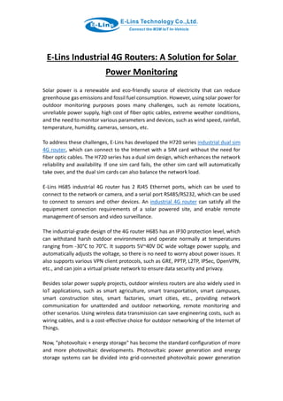 E-Lins Industrial 4G Routers- A Solution for Solar Power Monitoring.pdf