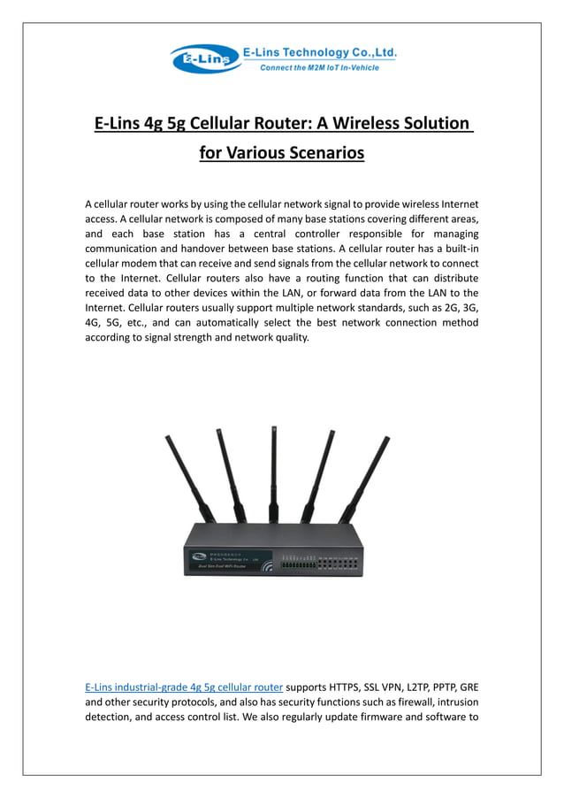 E-Lins Industrial Cellular Router Secure & Efficient Connectivity.pdf