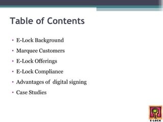 E lock digital signatures | PPT