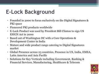 E lock digital signatures | PPT