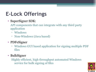 E lock digital signatures | PPT