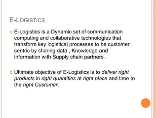 E logistics | PPTX