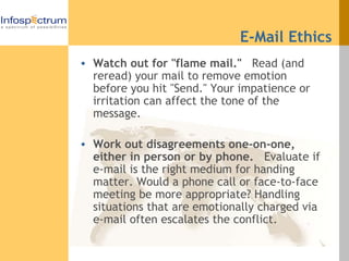 E Mail Ethics and Etiquettes | PPT