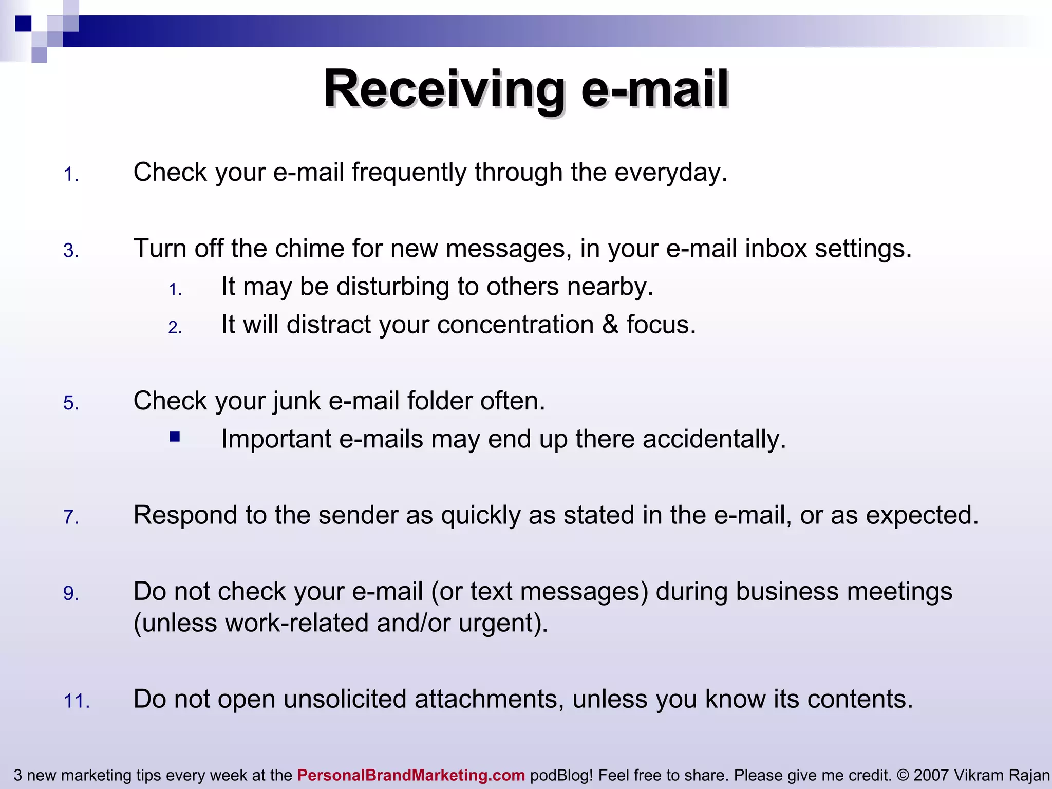 E Mail Netiquette | PPT