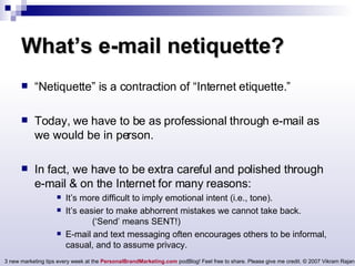 E Mail Netiquette | PPT