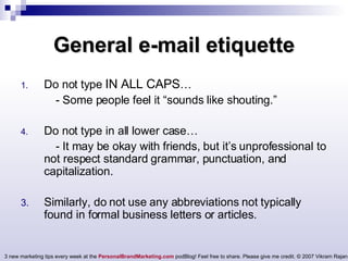 E Mail Netiquette | PPT