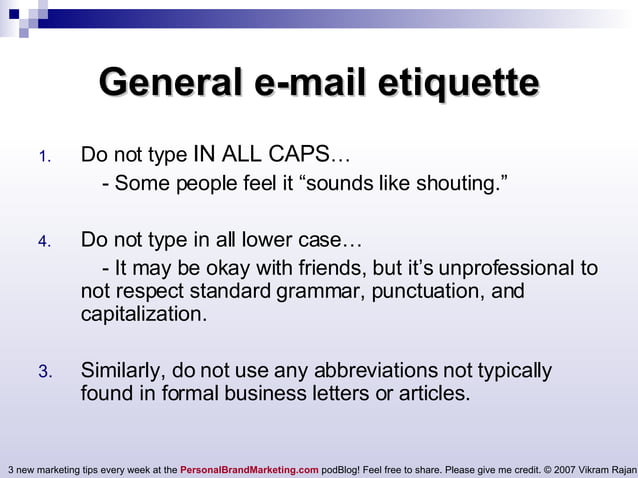 E Mail Netiquette | PPT