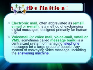 Email And Voicemail | PPT