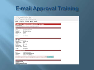E mail approval training | PPTX