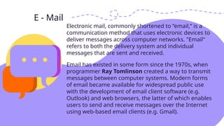 Explains all the email concepts, mostly basic but by the end youll know how email works | PPT