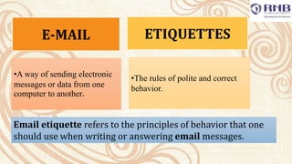 E mail etiquette | PPT