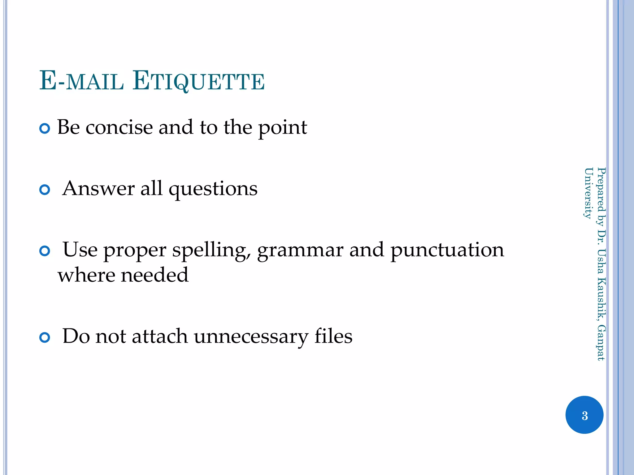 E-mail etiquette.pdf | Email | Internet